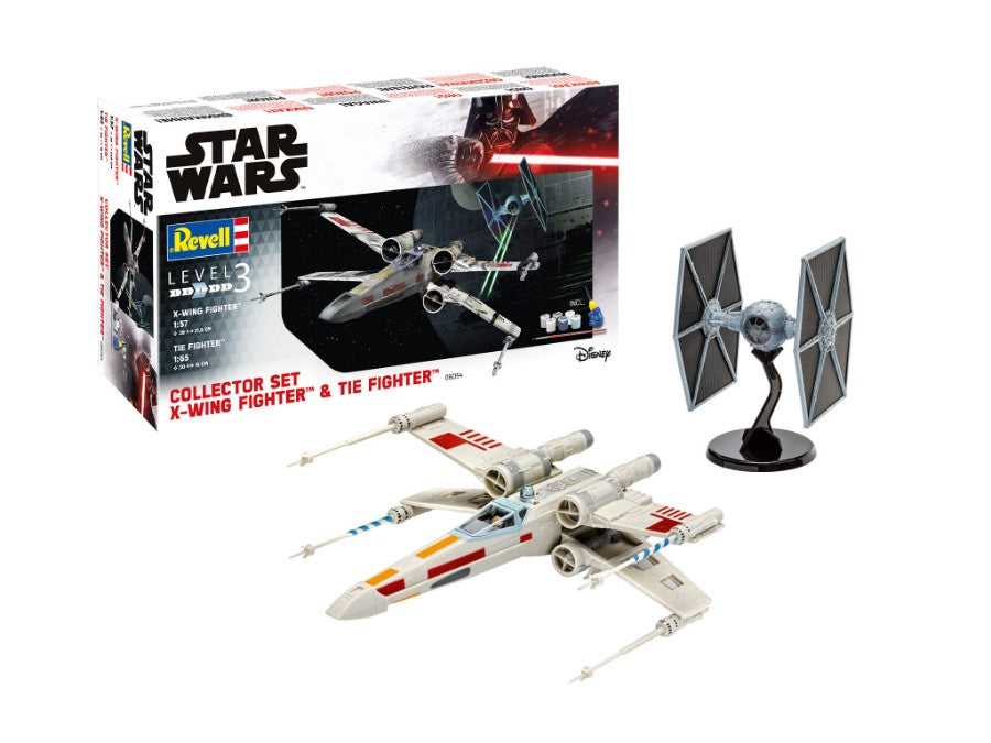 STAR WARS COLLECTOR SET X-WING FIGHTER & TIE FIGHTER KIT 1:57 - 1:65 ...