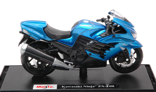 KAWASAKI NINJA ZX-14R METALLIC BLUE 1:18 - Maisto - MI12020B – Triple ...