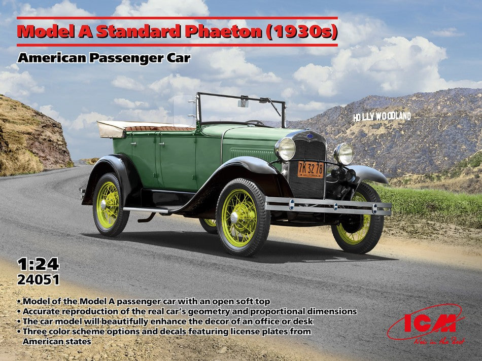 MODEL A STANDARD PHAETON 1930s AMERICAN PASSENGER CAR KIT 1:24 – Triple ...