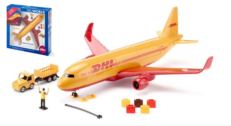 DHL CARGO AIRCRAFT WITH ACCESSORIES BOX cm 39x38 – Triple Crown ModelStore