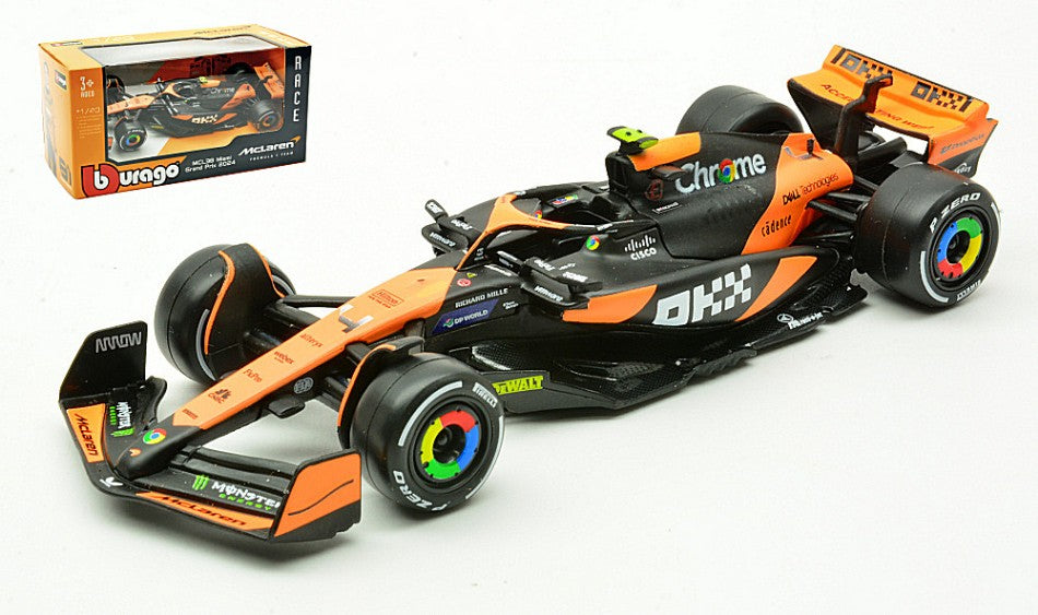 McLaren - F1 MCL 38 n°4 (2024) 1:43 - L. Norris - BBurago – Triple Crown ModelStore