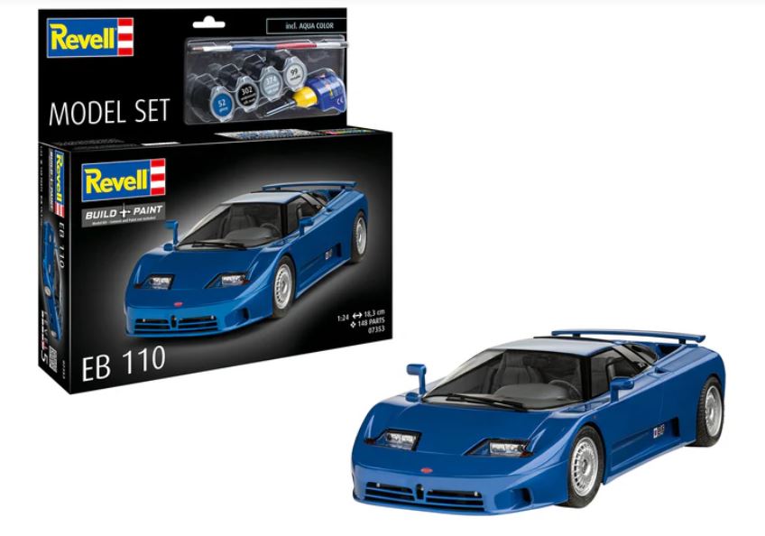 BUGATTI EB110 MODEL SET KIT 1:24 - Revell - RV67353 – Triple Crown ...