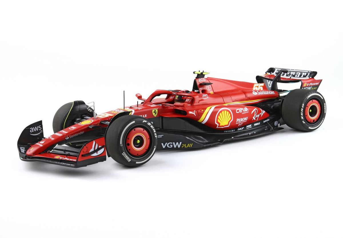 Ferrari - F1 SF-24 n°55 (2024) Luxury Case 1:18 - Carlos Sainz - Winne ...